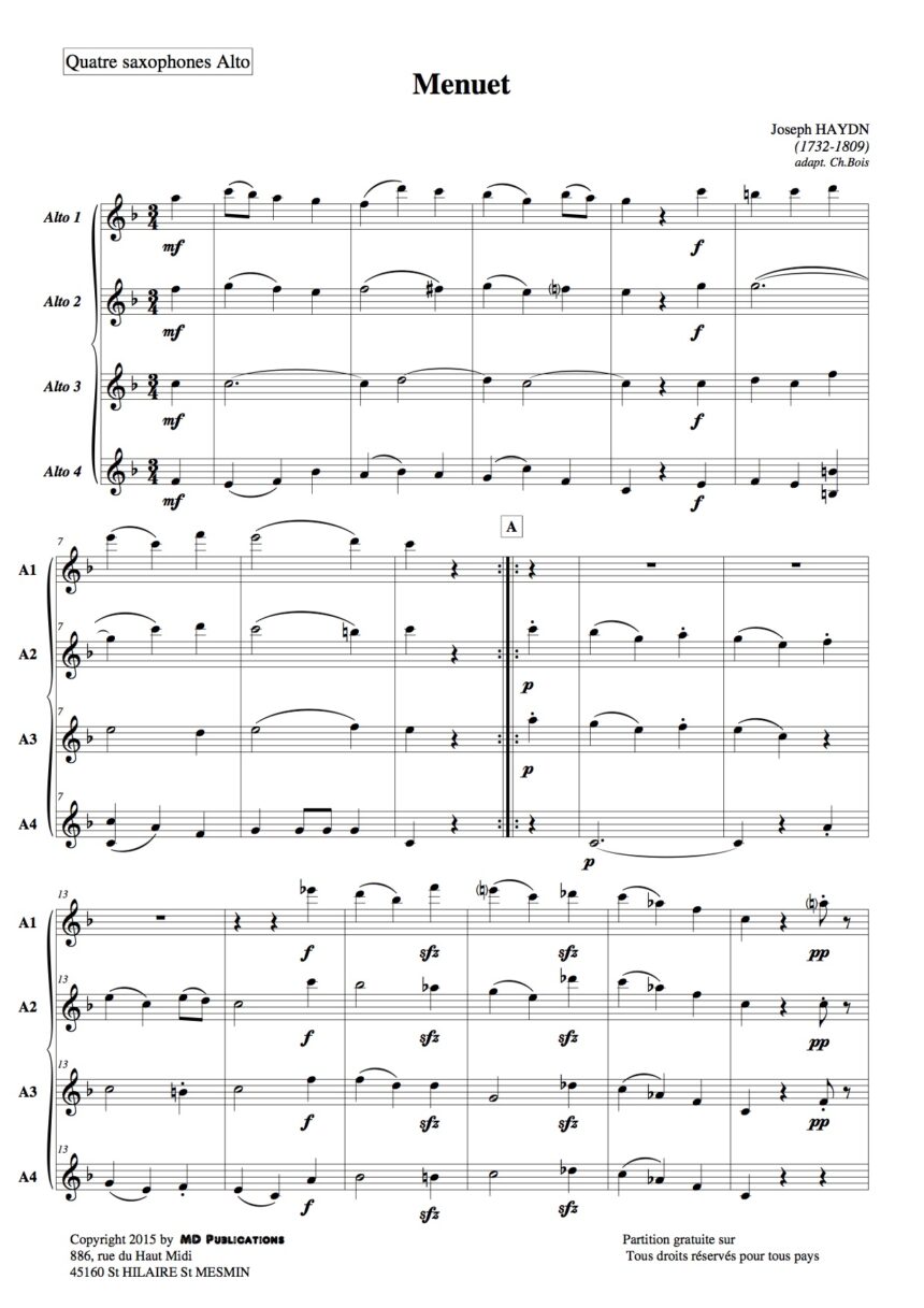 Menuet – MDpublications